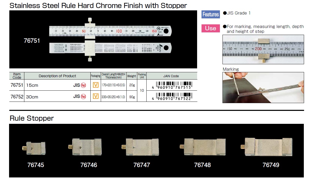 Ichiban Precision Sdn Bhd - Shinwa - Shinwa Stainless Steel Ruler, 6-folding Stainless Steel ...
